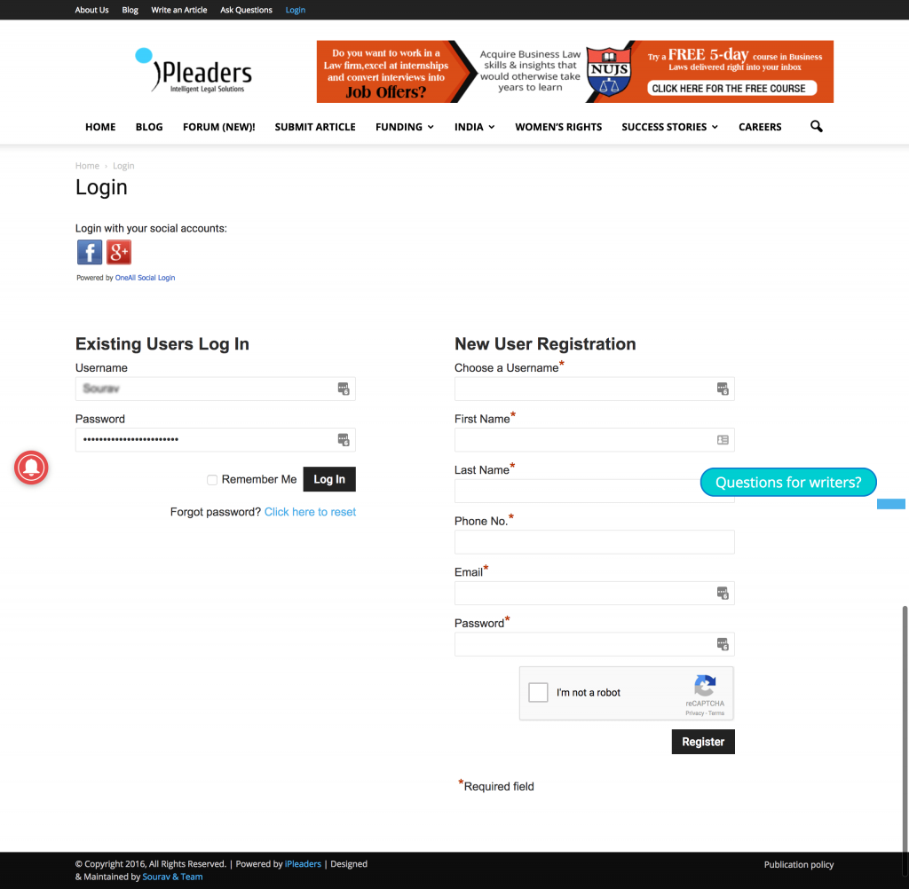 Engage More on iPleaders Blog & Forum to Earn More Points