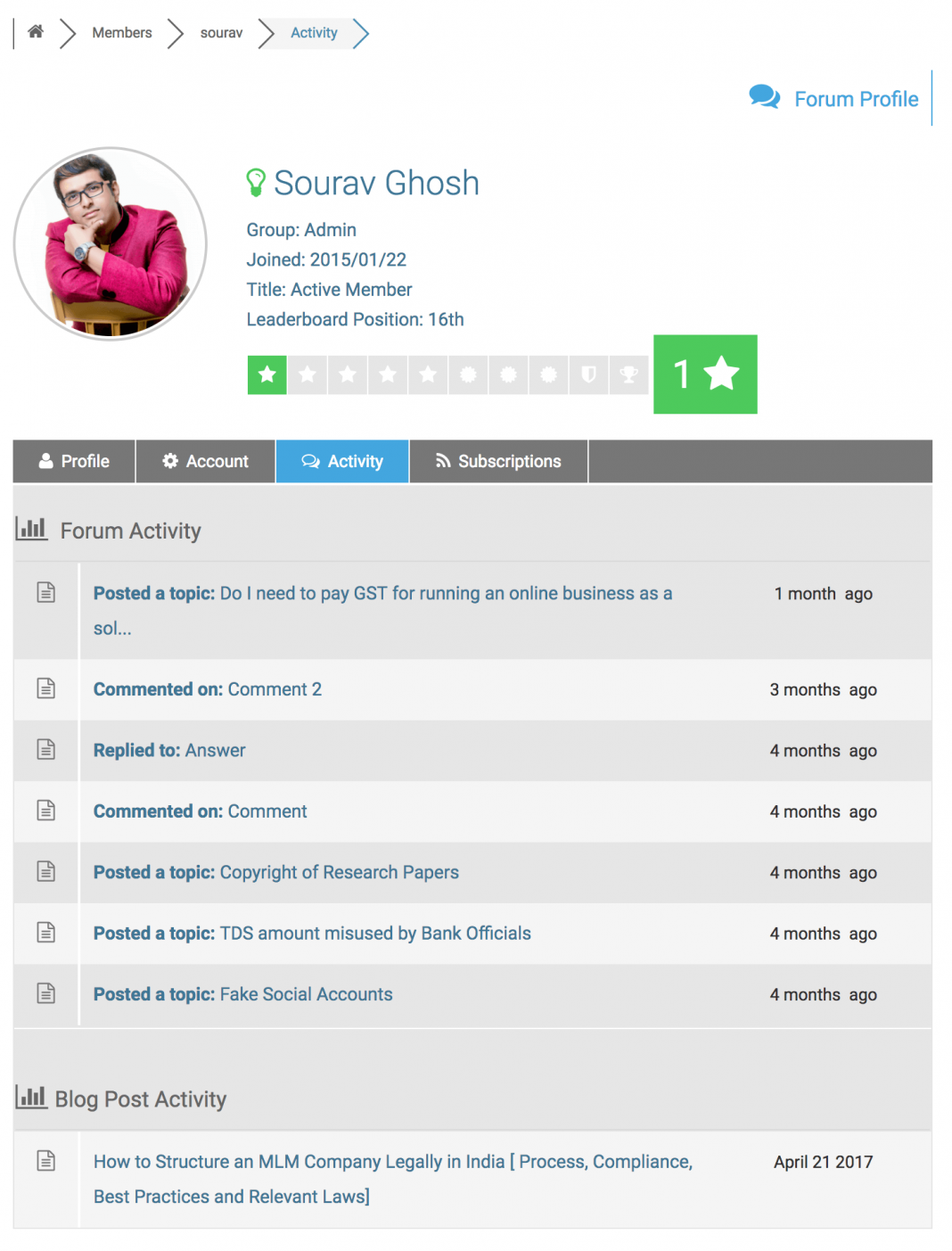 Engage More on iPleaders Blog & Forum to Earn More Points