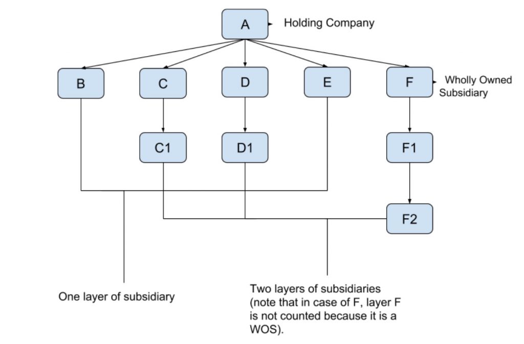 Difference between holding and subsidiary company - Companies Act